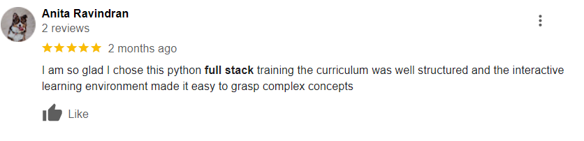 Python Full Stack Developer Course in Virudhunagar